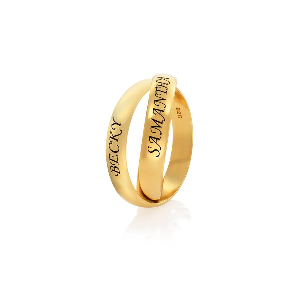 Charlize 2 Russian Rings in 18ct Gold Plating - Theo Grace