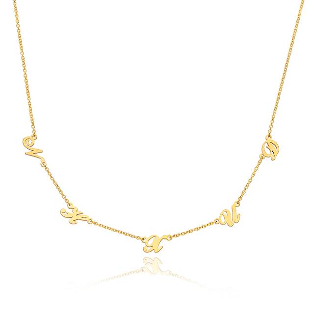 Heritage Multiple Initial Necklace in Gold Vermeil - Theo Grace