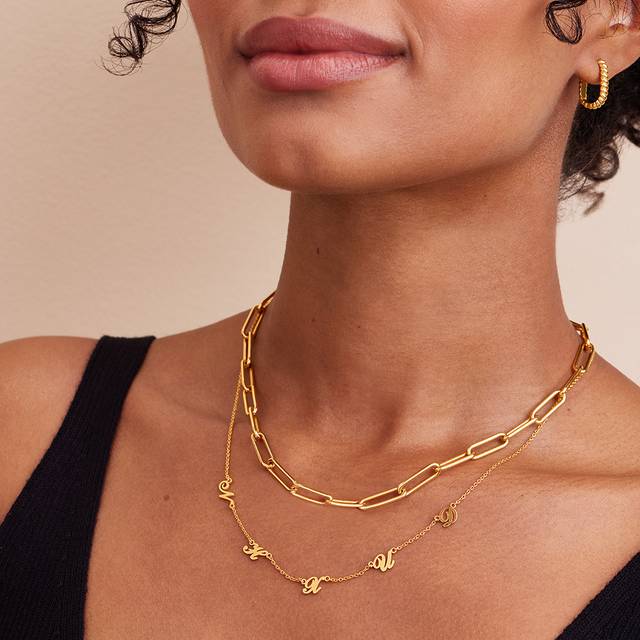 Heritage Multiple Initial Necklace in Gold Vermeil - Theo Grace