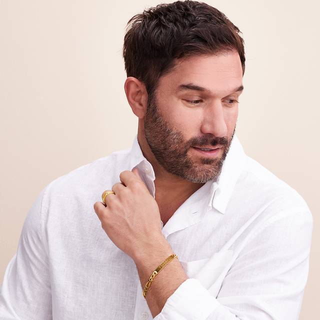 Amigo ID Bracelet for Men in Gold Plating - Theo Grace