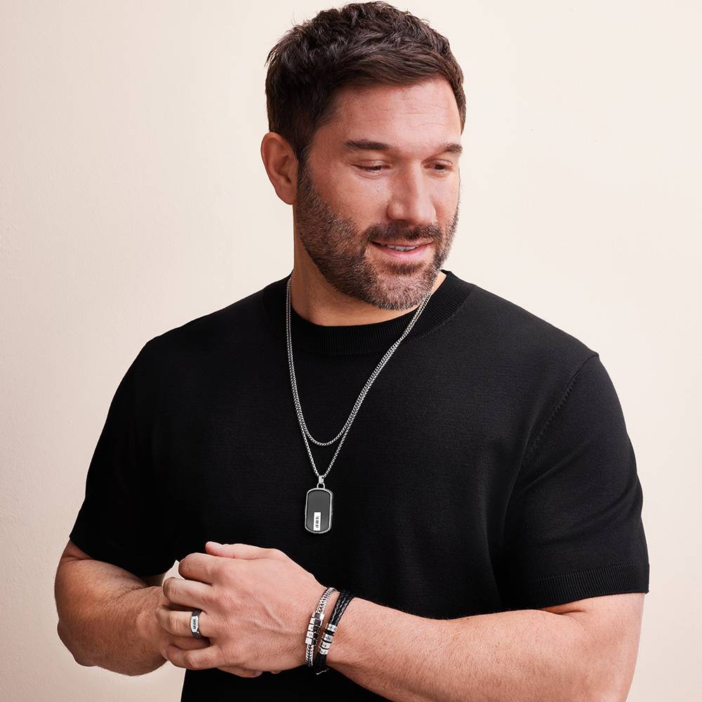 Legacy Bond Photo Locket for Men in Black Stainless Steel - Theo Grace