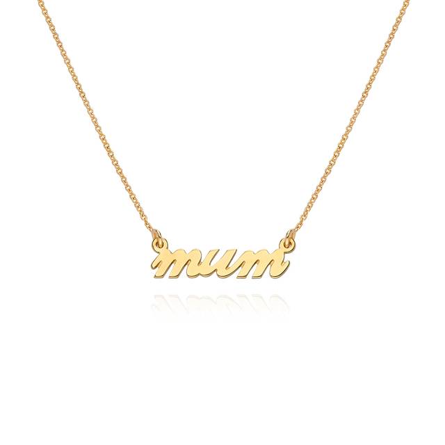 Mum Cursive Necklace in Gold Plating - Theo Grace