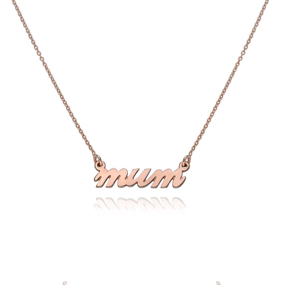 Mum Cursive Necklace in Rose Gold Plating - Theo Grace