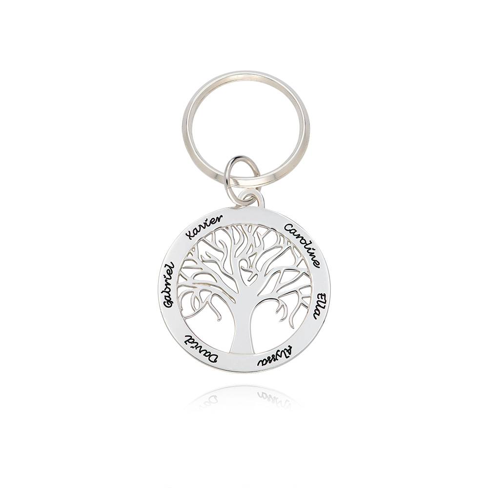 Personalised Family Tree Keyring in Sterling Silver - Theo Grace