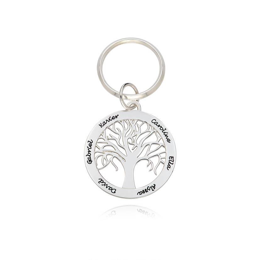 Personalised Family Tree Keyring in Sterling Silver - Theo Grace ...