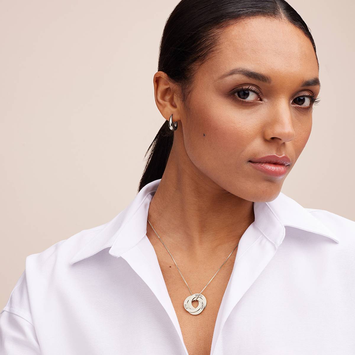 Russian Ring Necklace in Sterling Silver - Theo Grace