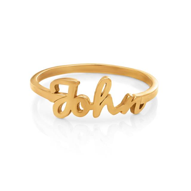 Script Name Ring in 18ct Gold Vermeil - Theo Grace (Formerly MYKA)