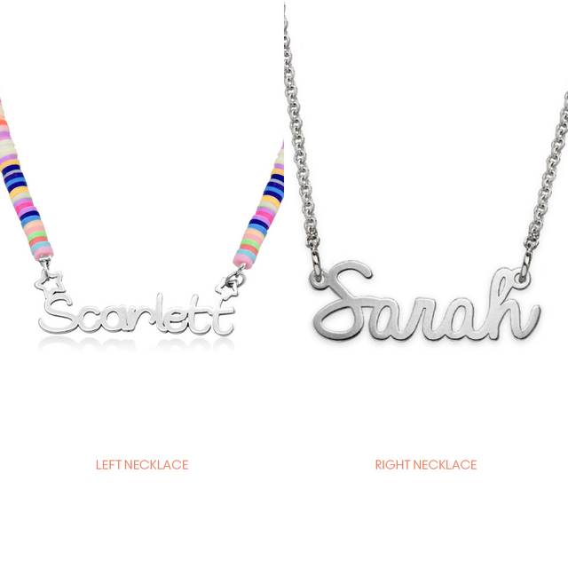 The Little Lady’s Name Necklace Set in Sterling Silver - Theo Grace