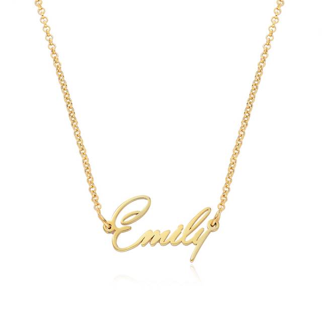 Tiny Name Necklace in Gold Plating - Theo Grace