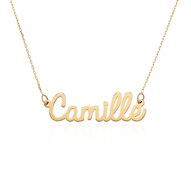 Personalised Cursive Name Necklace in 10ct Solid Yellow Gold - Theo Grace