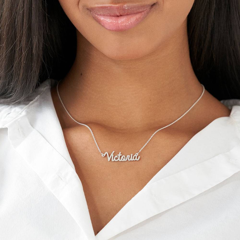 Personalised Cursive Name Necklace in Silver - Theo Grace