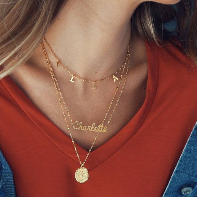 Personalised Cursive Name Necklace in 18ct Gold Plating - Theo Grace