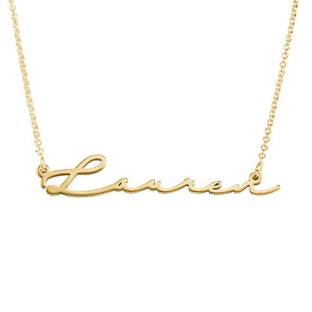 Signature Style Name Necklace in 18ct Gold Plating - Theo Grace ...